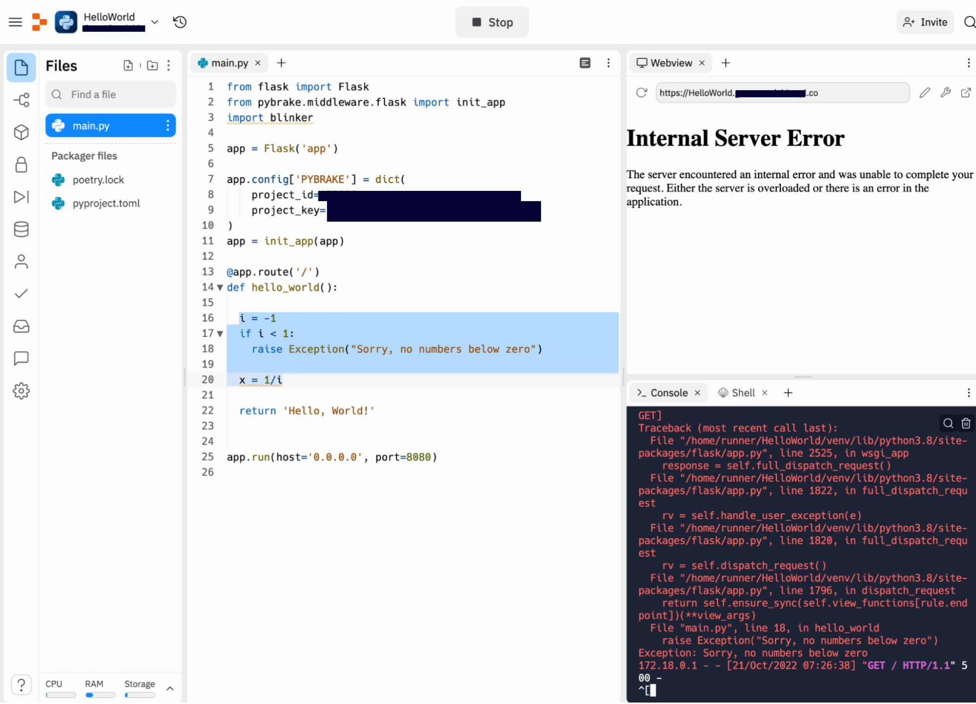 Hello World: Monitoring Your Python API in Replit Using Airbrake