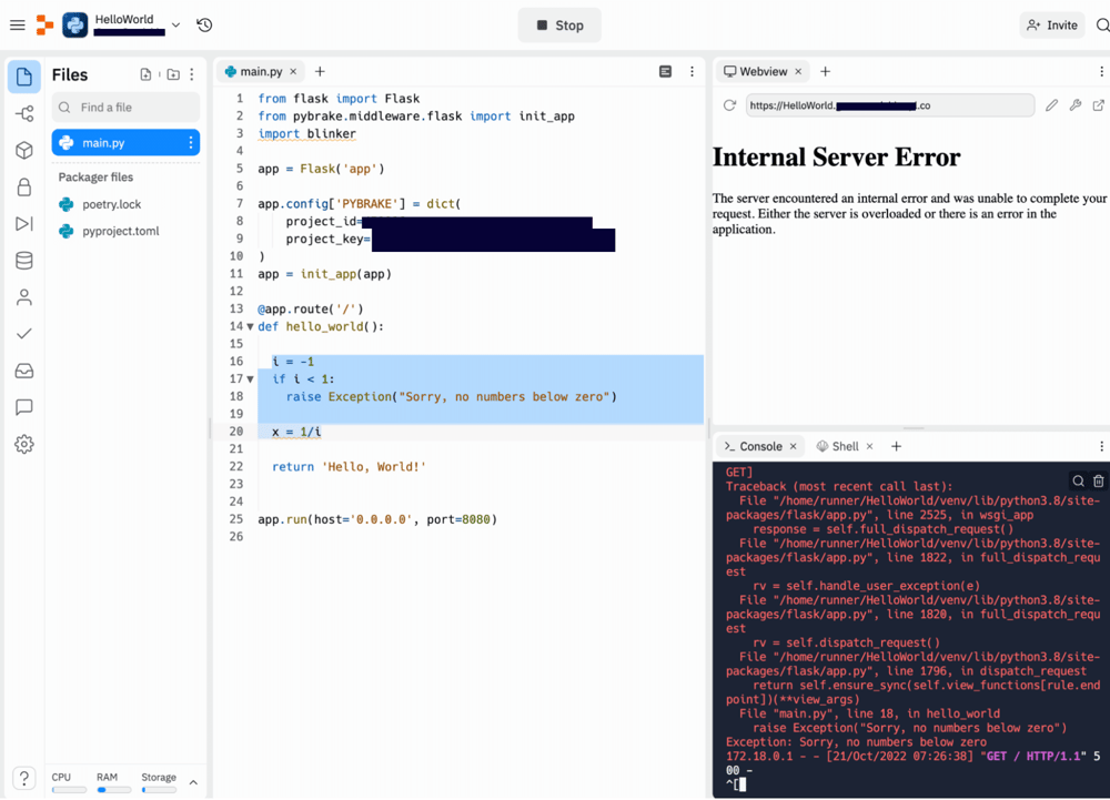 Hello World: Monitoring Your Python API in Replit Using Airbrake